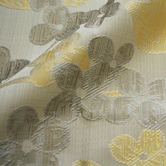 【エクストリームシリーズ】上質ジャガード・形状記憶付カーテン ＜HANAIRO はないろ イエロー＞ | びっくりカーテン｜100サイズカーテンとインテリアの専門店