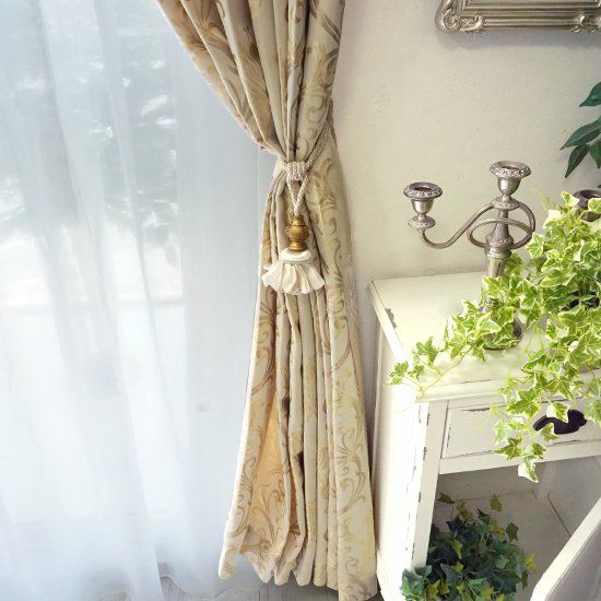 【エクストリームシリーズ】上質ジャガード・形状記憶付カーテン ＜ -Rachel- ラッヘル アイボリー＞ | びっくりカーテン｜100サイズ ...