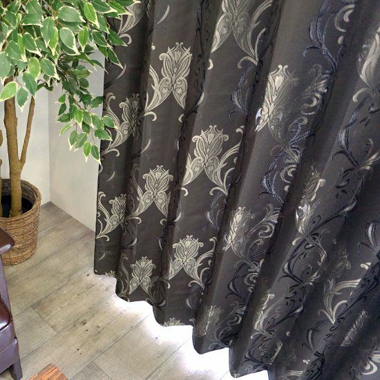 【エクストリームシリーズ】上質ジャガード・形状記憶付カーテン ＜ -Rachel- ラッヘル ダークブラウン＞ | びっくりカーテン｜100 ...